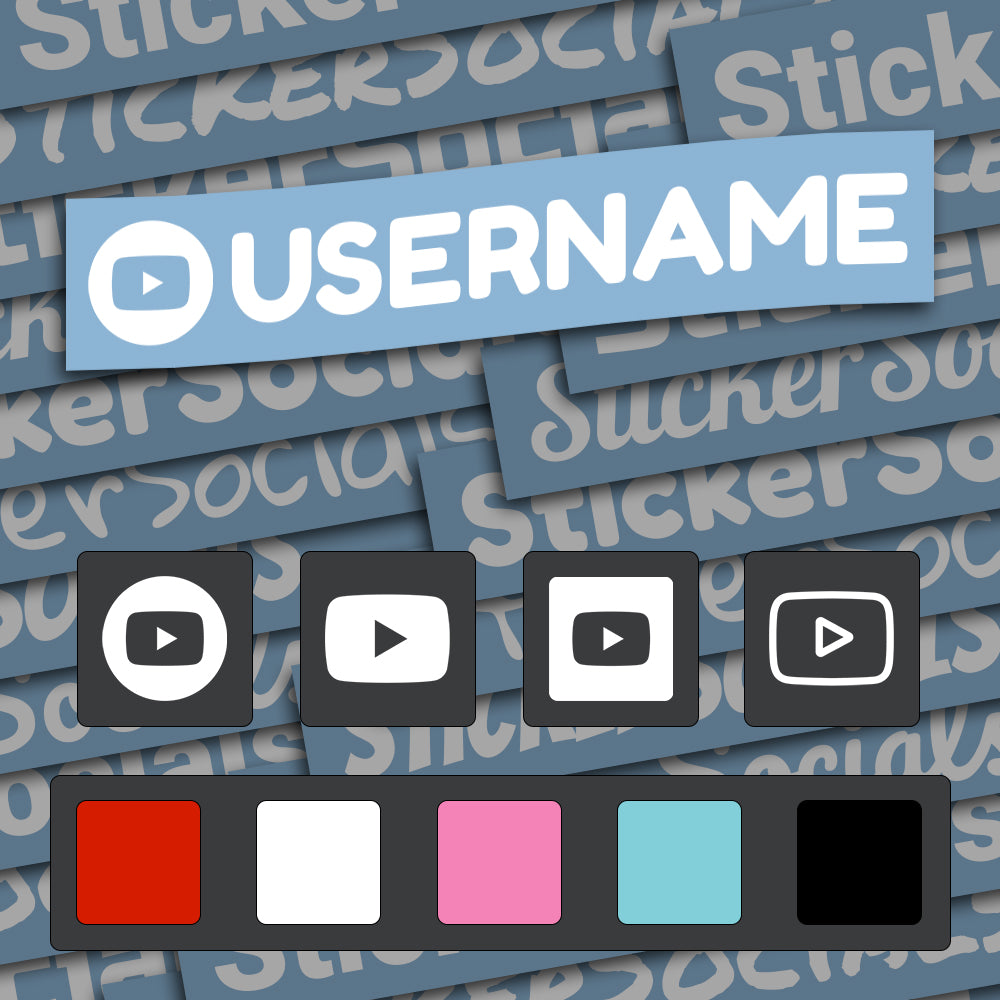 Personalised YouTube Decal Sticker